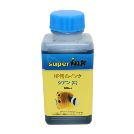 100ml superInk CYAN (dye) ink for all HP inkjet printers
